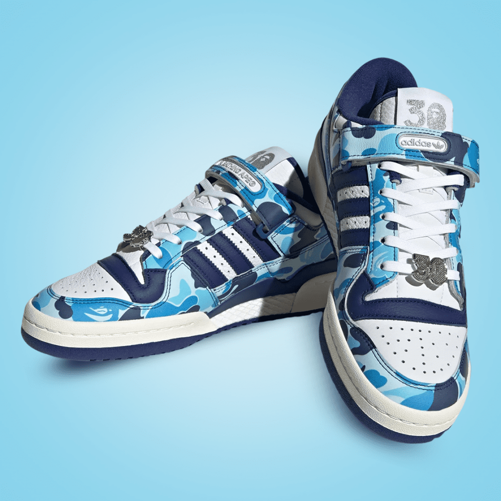 BAPE x adidas Forum Low 84 30th Anniversary "Blue Camo" ID4772