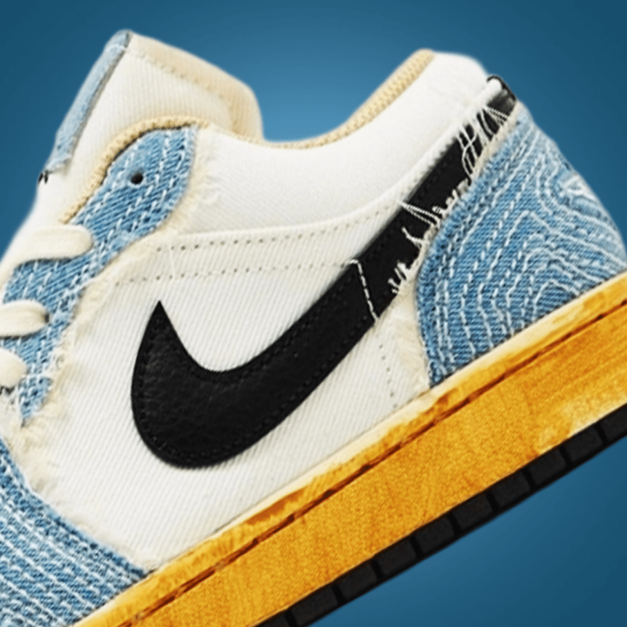 First Look At The Air Jordan 1 Low "Sashiko" - Captain Creps