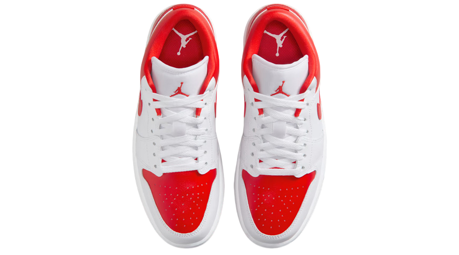 WMNS Air Jordan 1 Low "White/Chile Red" DC0774-110 - Captain Creps