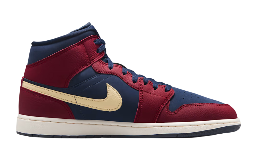 Air Jordan 1 Mid "Team Red/Obsidian" IO7449-600 - Captain Creps