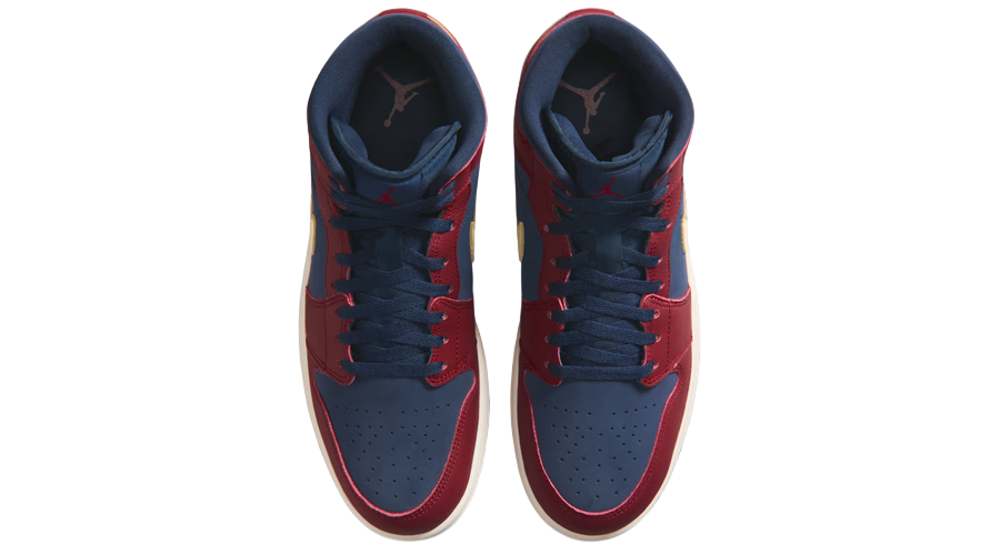 Air Jordan 1 Mid "Team Red/Obsidian" IO7449-600 - Captain Creps